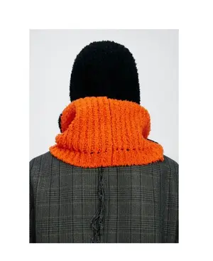 SONG FOR THE MUTE Two-toned Knitted Balaclava