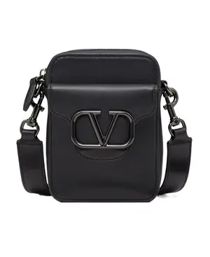 Valentino Garavani Vlogo Plaque Small Crossbody Bag - Black