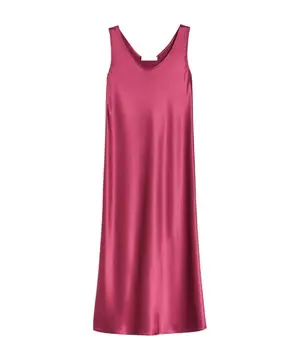 Max Mara Sleeveless V-neck Pleated Midi Dress