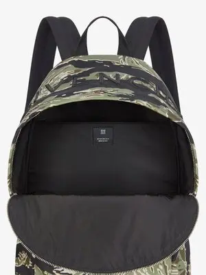Givenchy Essential U Backpack In Nylon With Camo Print - Black