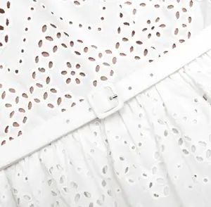 SELF-PORTRAIT Cotton Broderie Anglaise Mini Dress