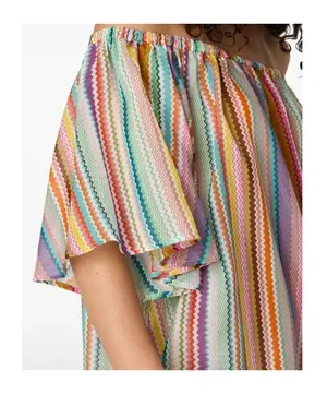 Missoni Off-shoulder Zigzag Pattern Cover-up