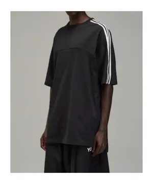 Y3 Stripe Detailed Crewneck T-shirt