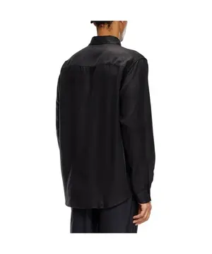 DIESEL® S-simply-c Logo Embroidered Fluid Shirt