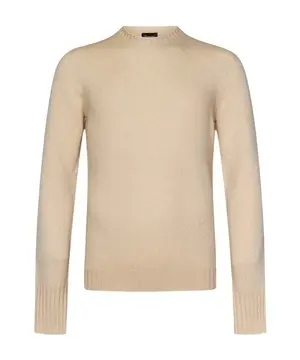DRUMOHR Crew Neck Knit Sweater - Beige