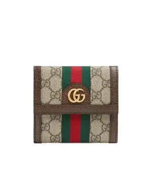 Gucci Ophidia Gg Snap Buttoned Wallet - Green