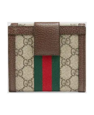 Gucci Ophidia Gg Snap Buttoned Wallet - Green