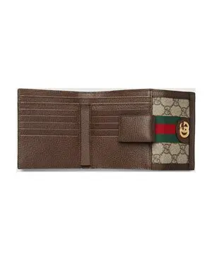 Gucci Ophidia Gg Snap Buttoned Wallet - Green