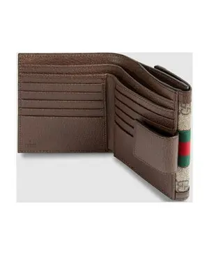 Gucci Ophidia Gg Snap Buttoned Wallet - Green