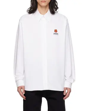 Kenzo Boke Flower Logo Embroidered Buttoned Shirt