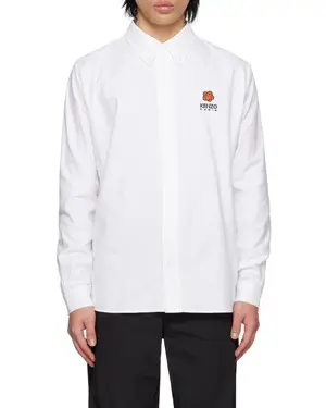 Kenzo Boke Flower Logo Embroidered Buttoned Shirt