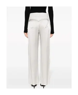 Blumarine Frayed Edge Straight Leg Jeans