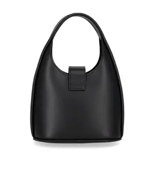 FERRAGAMO Logo Details Satchel - Black
