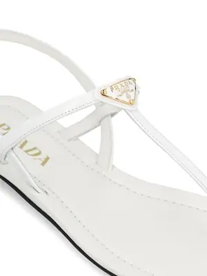 Prada Buckled Sandals - White