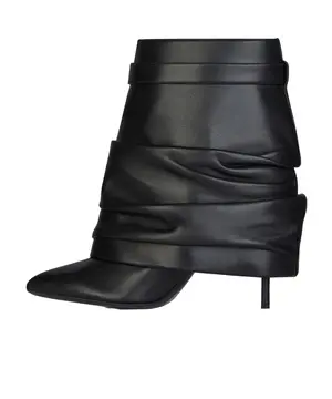 Givenchy Shark Lock Stiletto Ankle Boots In Nappa Leather