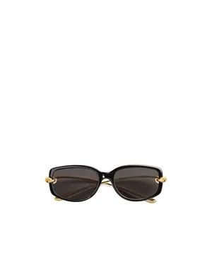 Bottega Veneta Knot Rectangular Sunglasses - Black