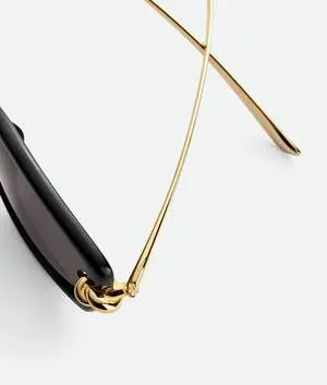 Bottega Veneta Knot Rectangular Sunglasses - Black
