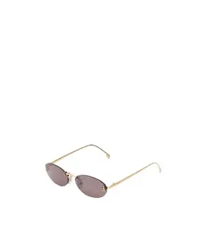 Fendi Oval Logo Sunglasses - Gray