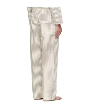 TEKLA Drawstring Pajama Pants - White