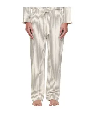 TEKLA Drawstring Pajama Pants - White