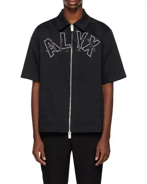 1017 Alyx 9sm Logo Short-sleeve Zip Shirt