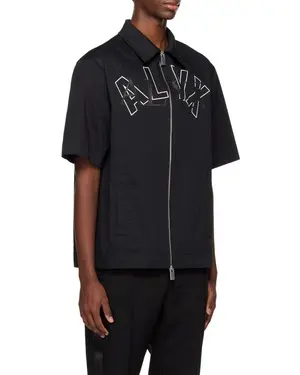 1017 Alyx 9sm Logo Short-sleeve Zip Shirt