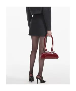 SELF-PORTRAIT Knit Mini Skirt With Elastic Waist And Pockets