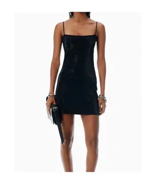 Alexander Wang Embellished Hotfix Cami Dress
