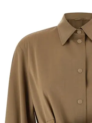 Max Mara Belted Fitted Jacket With Long Sleeves