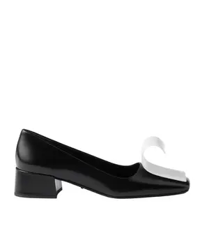 Prada Two-tone Square-toe Pumps - Black