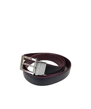 Dunhill Logo Double-sided Leather Belt - Black