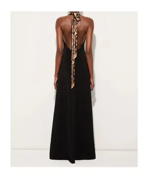 Emilio Pucci Sleeveless Deep V-neck Maxi Dress With Slit