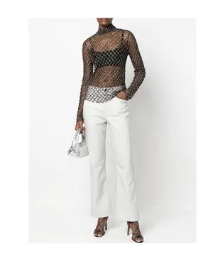 Isabel Marant Étoile High-neck Embellished Long-sleeved Blouse - Gray