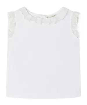 Bonpoint Elive Embroidered Ruffled Shirt