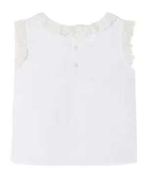 Bonpoint Elive Embroidered Ruffled Shirt
