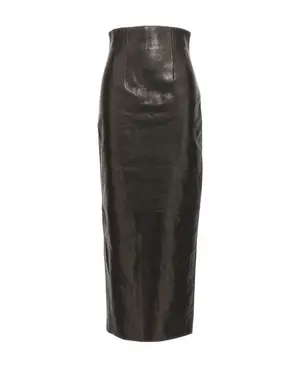 Khaite Loxley High-waisted Midi Skirt - Black