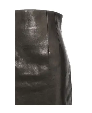 Khaite Loxley High-waisted Midi Skirt - Black