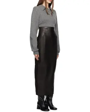 Khaite Loxley High-waisted Midi Skirt - Black