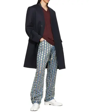 MAISON MARGIELA Collarless Single Breasted Coat