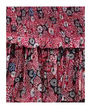 Isabel Marant Étoile Naomi Abstract-printed Tiered Mini Skirt - Multicolor