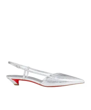 CHRISTIAN LOUBOUTIN Miss Z Slingina Pumps - Silver