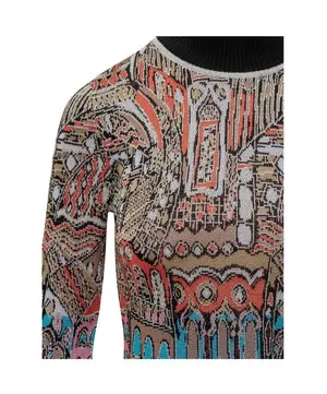 Missoni Jacquard Knitted Jumper Dress With Geometric Patterns