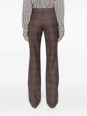 Stella McCartney Plaid Tailored Flared Trousers