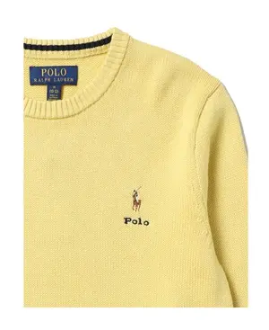 Polo Ralph Lauren Embroidered Logo Crewneck Jumper - Yellow