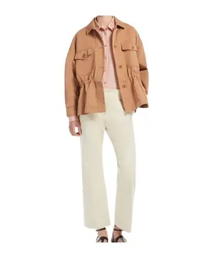 Max Mara Stretch Gabardine Flared Trousers