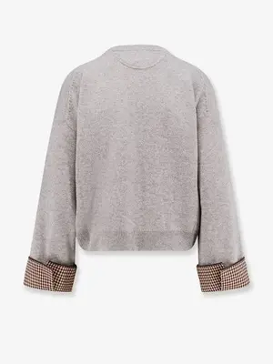 Brunello Cucinelli Long Sleeve Crew Neck Sweater