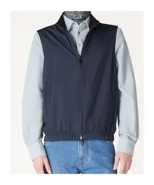 Loro Piana Zipped Reversible Gilet - Navy Blue