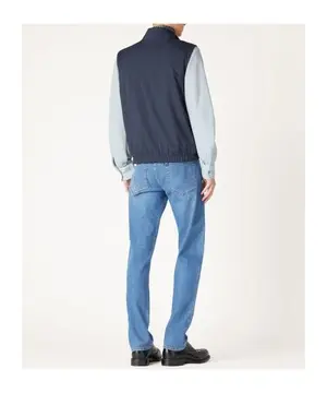 Loro Piana Zipped Reversible Gilet - Navy Blue