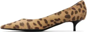 JIMMY CHOO Amelia Leopard Print Kitten Heels - Brown