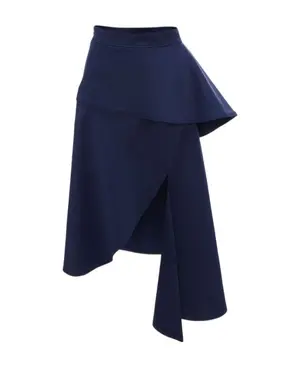 J.W.ANDERSON Peplum Waist Asymmetric Skirt - Black